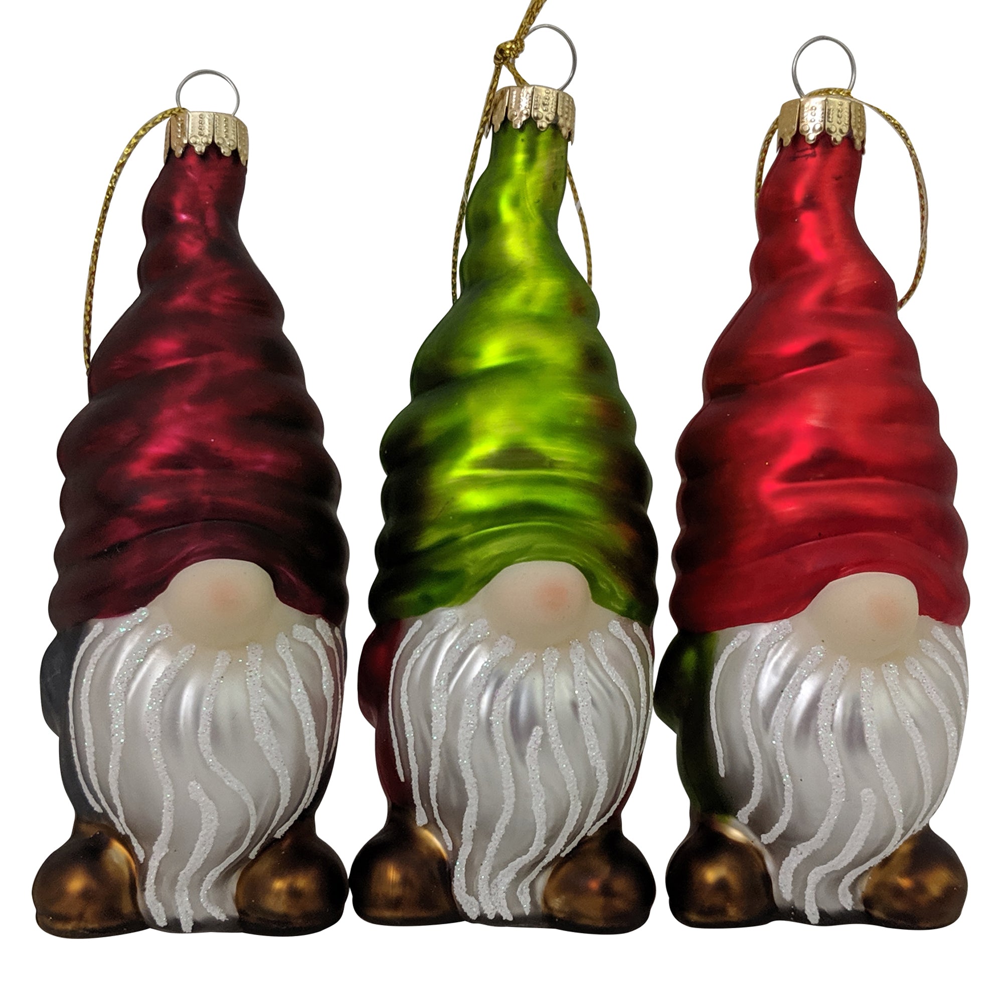 4 3/4" (120mm) Gnomes Glass Figurine Ornament Assortment, 1/Box, 6/Cas ...