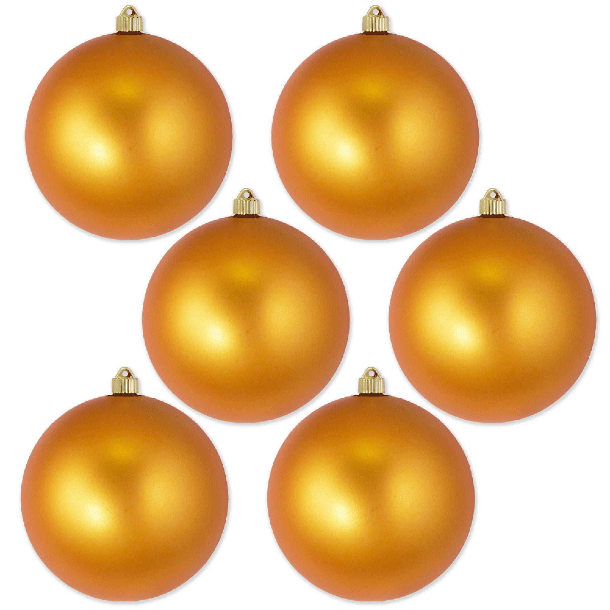 8" (200mm) Giant Commercial Shatterproof Ball Ornament, Imperial Gold ...